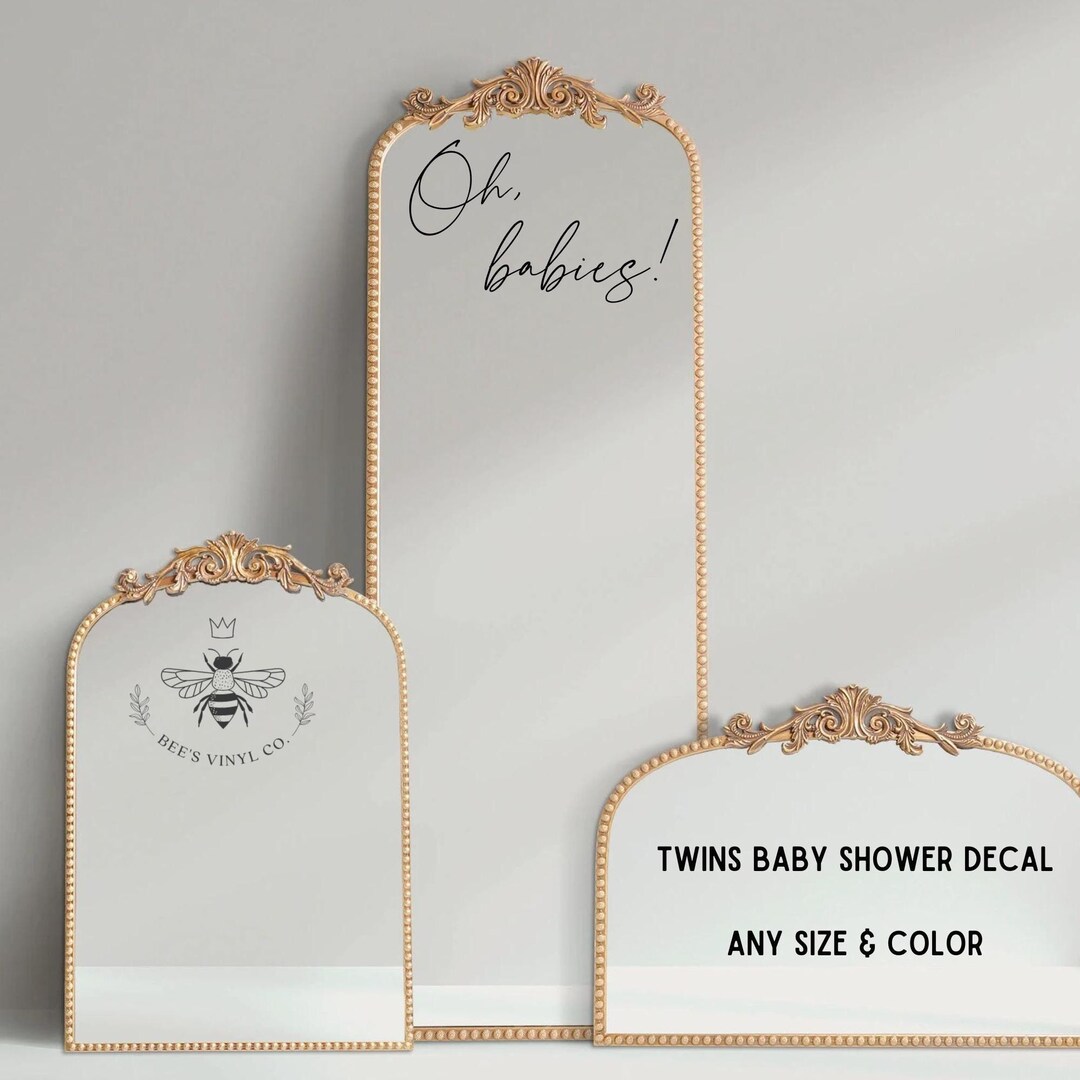 Oh Babies! Vinyl Decal for Twins/multiples Baby Shower - Cute Backdrop ...