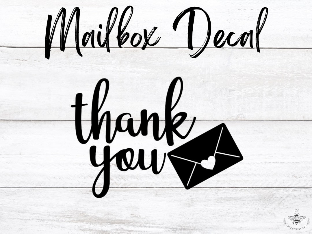 Mailbox Decal - Thank You Decal for Mailbox - Mail Appreciation - Etsy