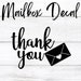 Mailbox Decal Thank You Decal for Mailbox Mail Appreciation - Etsy