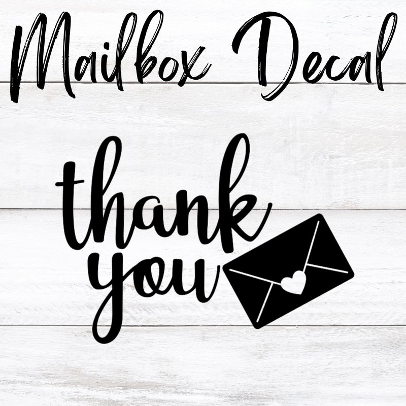 Thank You Mailbox Decal - Etsy