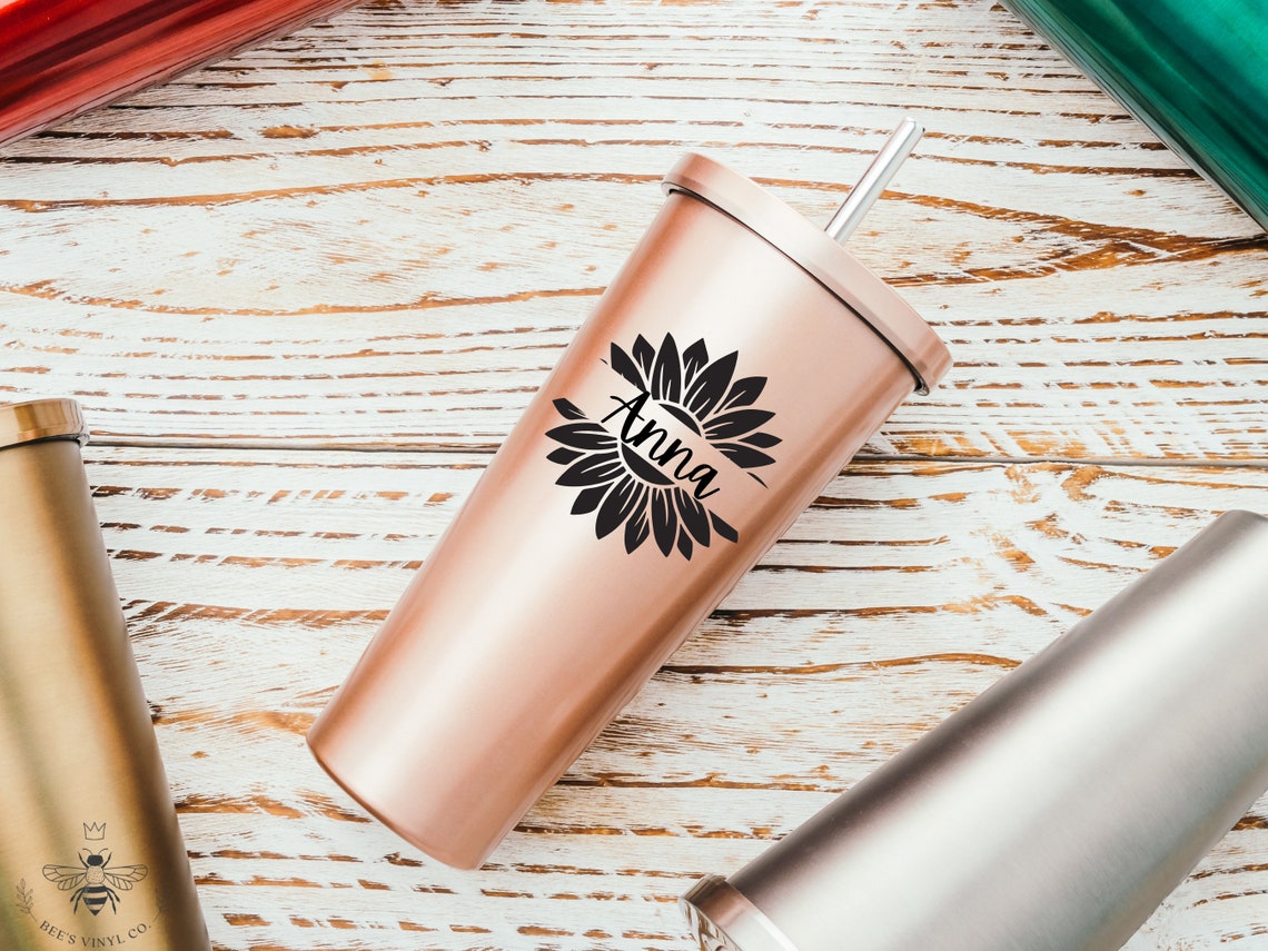 Flower Name Decal Flower Sticker for Tumblers Laptops - Etsy