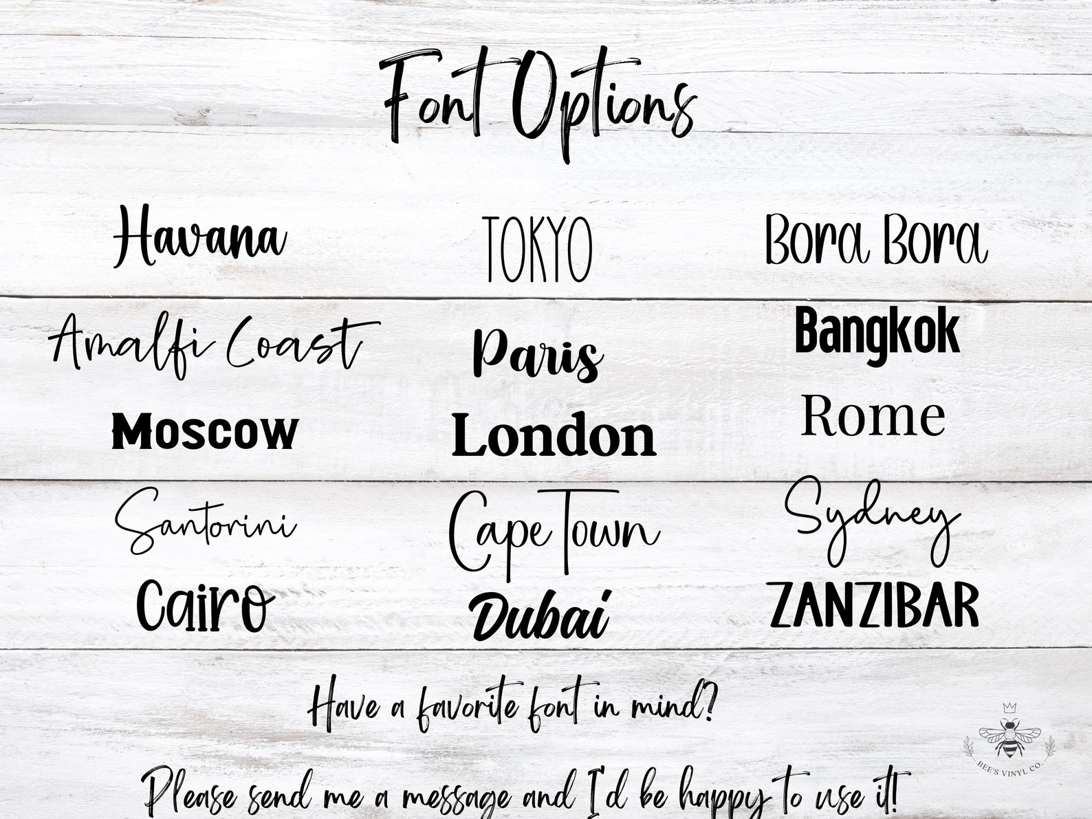 Custom Vinyl Text Decal FREE SHIPPING Choose Your Font - Etsy