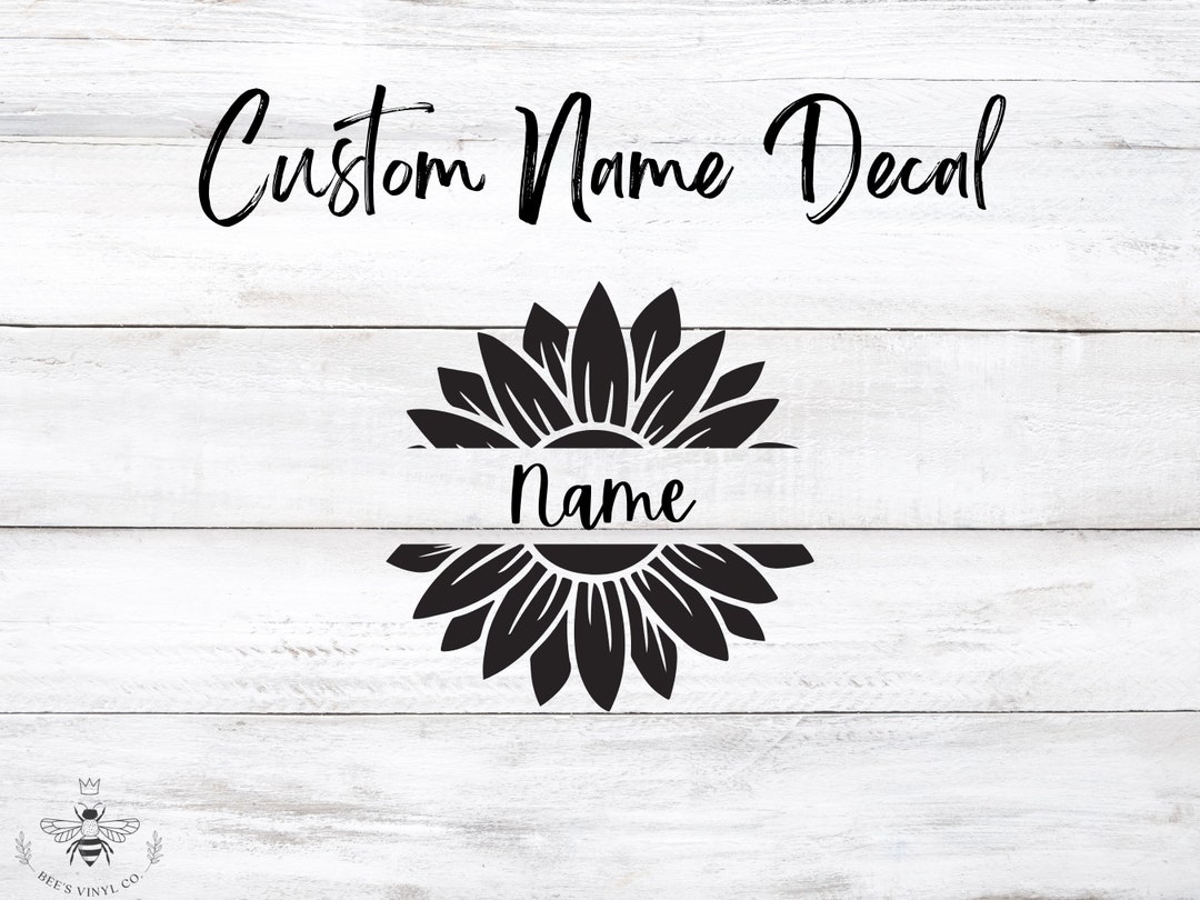 Flower Name Decal - Flower Sticker for Tumblers, Laptops, Cars, Etc! - Etsy