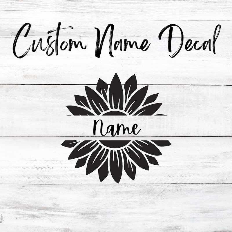 Flower Name Decal - Etsy