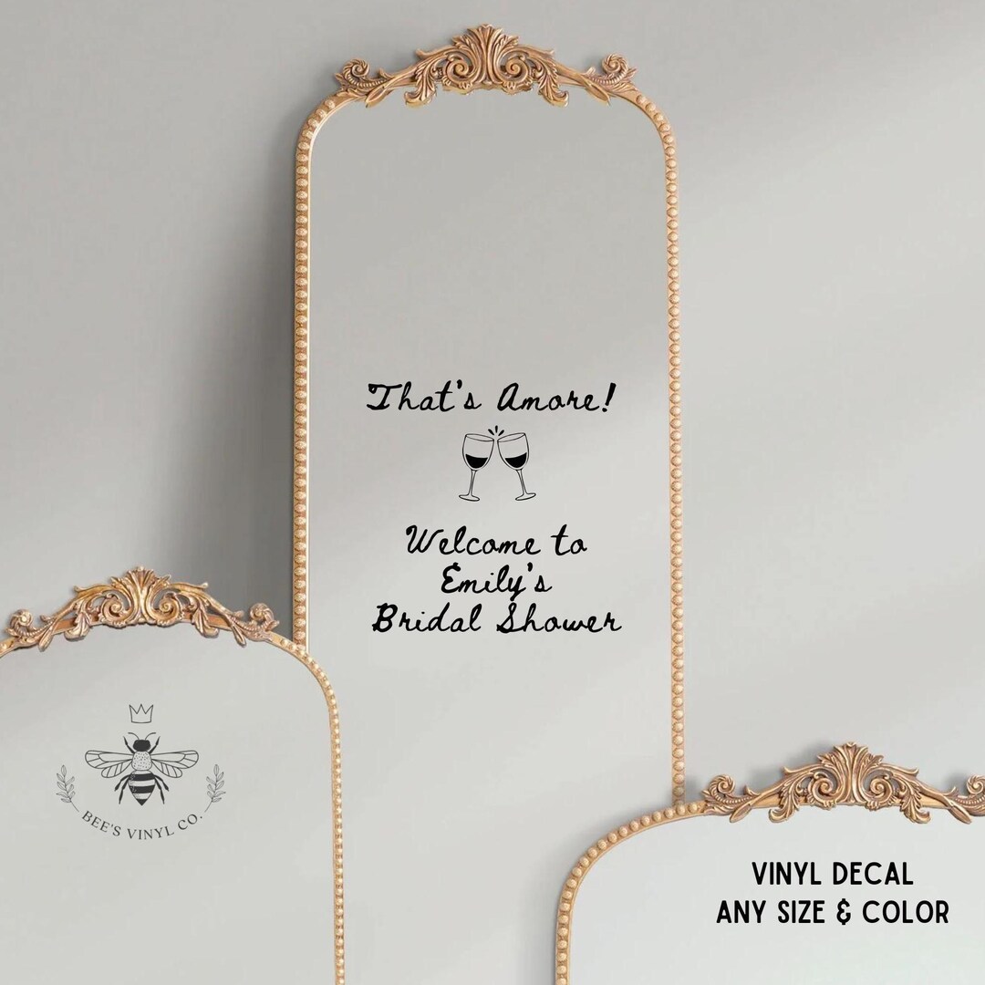 That's Amore Welcome Vinyl Decal for Bridal Showers - Italian Theme ...