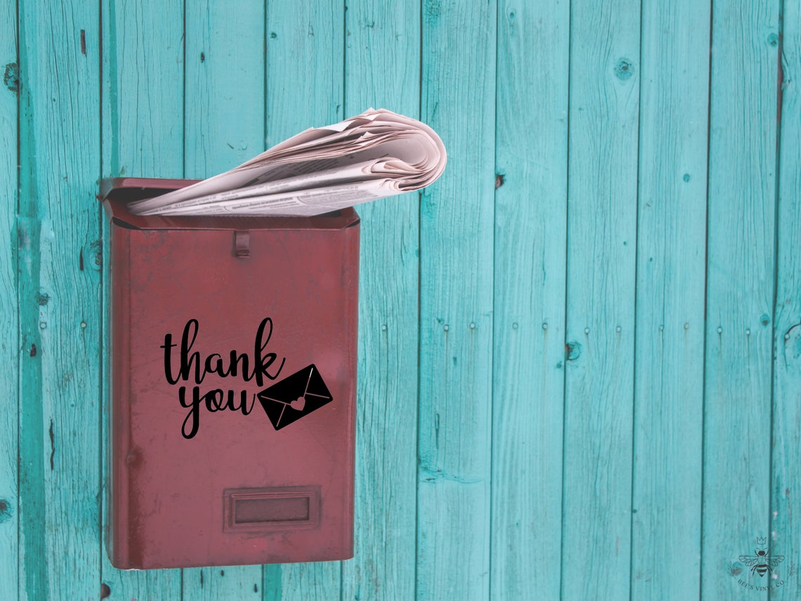 Mailbox Decal - Thank You Decal for Mailbox - Mail Appreciation - Etsy