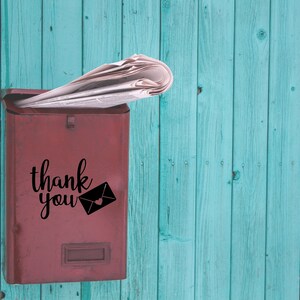 Mailbox Decal - Thank You Decal for Mailbox - Mail Appreciation - Etsy