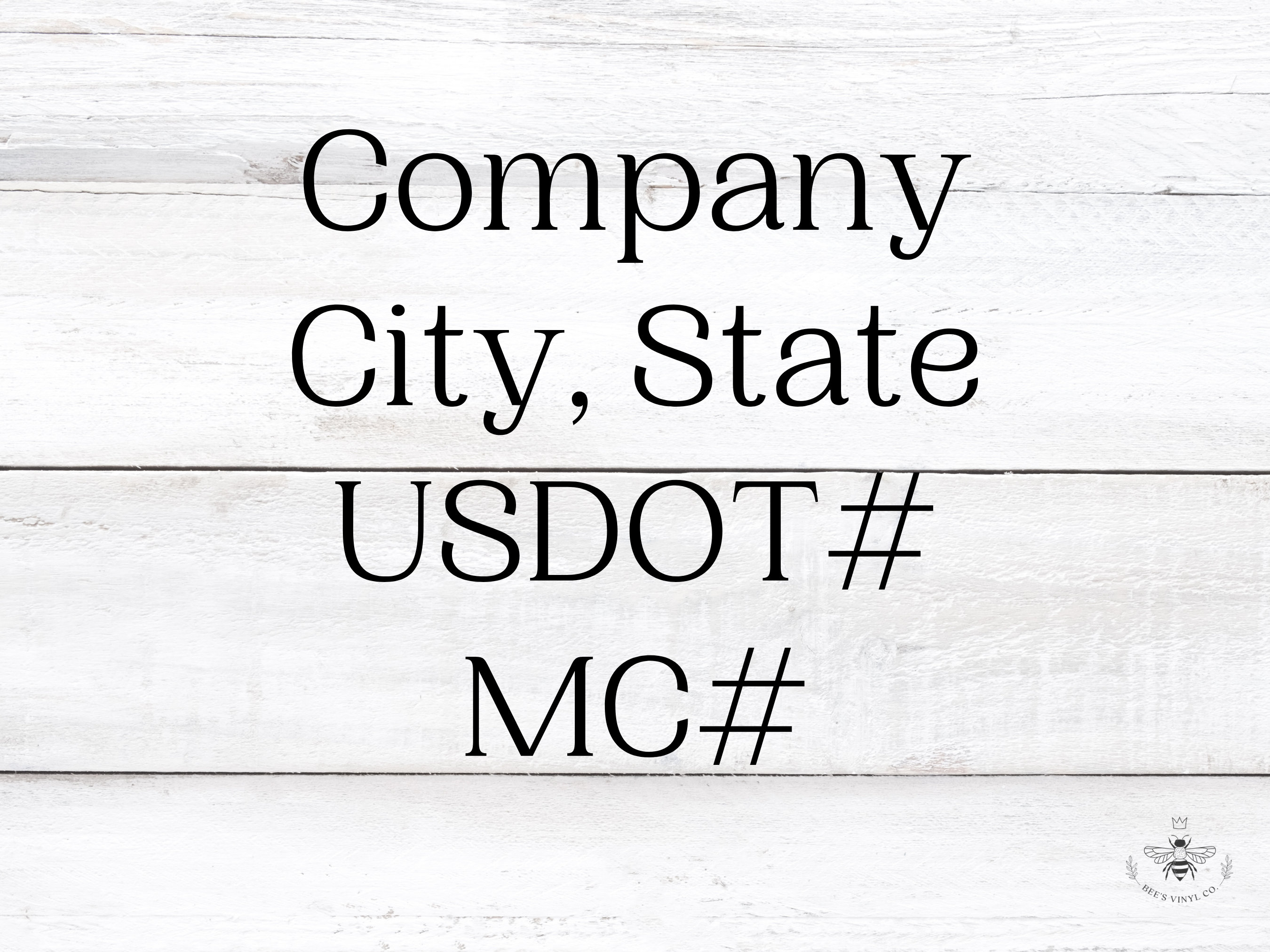 Custom Truck Lettering Decal Meets USDOT Requirements Work - Etsy