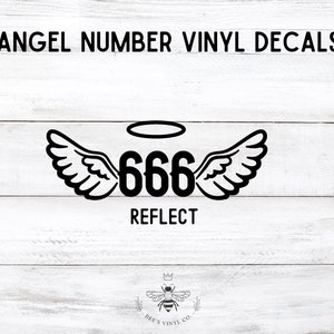Angel Numbers Vinyl Decal - Choose Your Number, Color, and Size ...