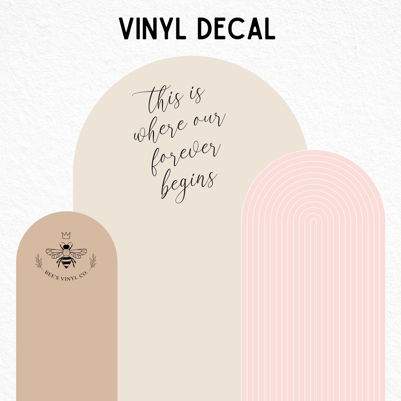 This is Where Our Forever Begins Vinyl Decal - Wedding Decal for ...