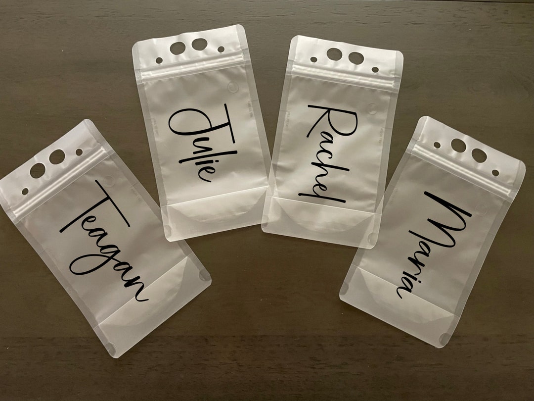 Personalized With Names Party Alcohol Drink Pouches Cute Party Favors ...