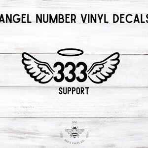 Angel Numbers Vinyl Decal - Choose Your Number, Color, and Size ...