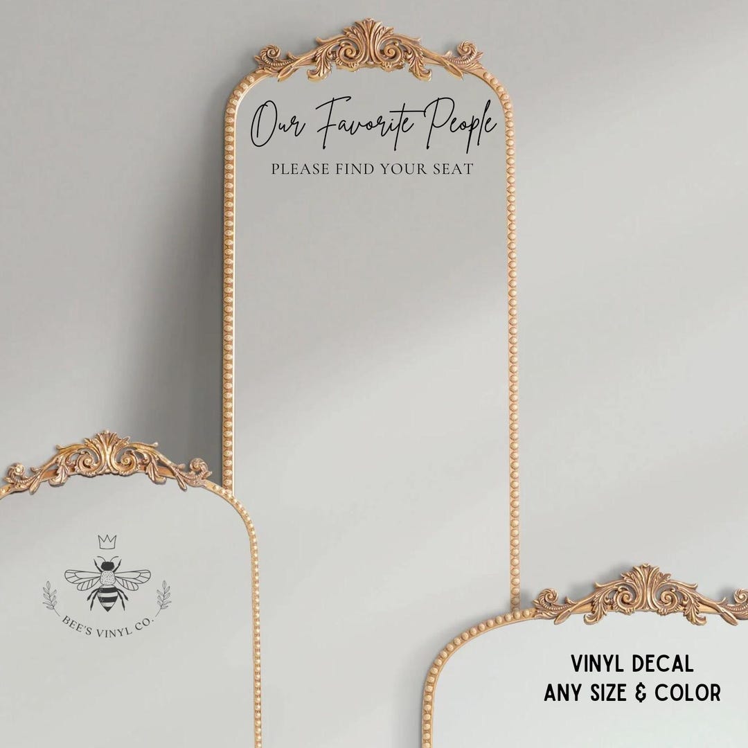 Vinyl Decal for Seating Chart - Our Favorite People, Please Find Your ...