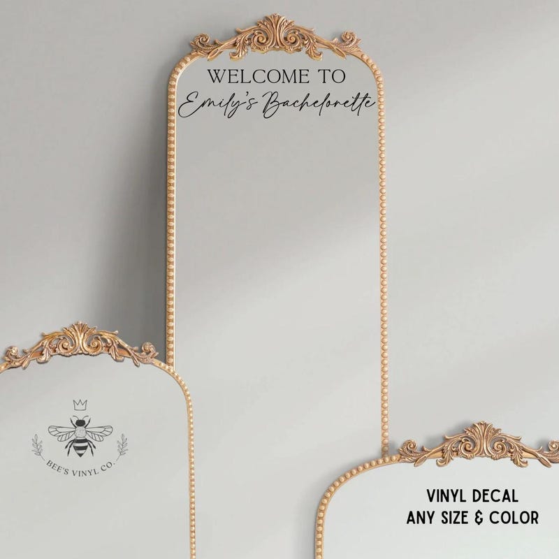 Mirrored Bathroom Sign - Etsy