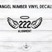 Angel Numbers Vinyl Decal - Choose Your Number, Color, and Size ...