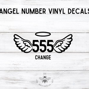 Angel Numbers Vinyl Decal - Choose Your Number, Color, and Size ...
