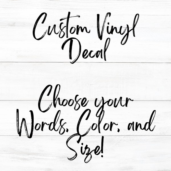 Vinyl Custom Wording - Etsy