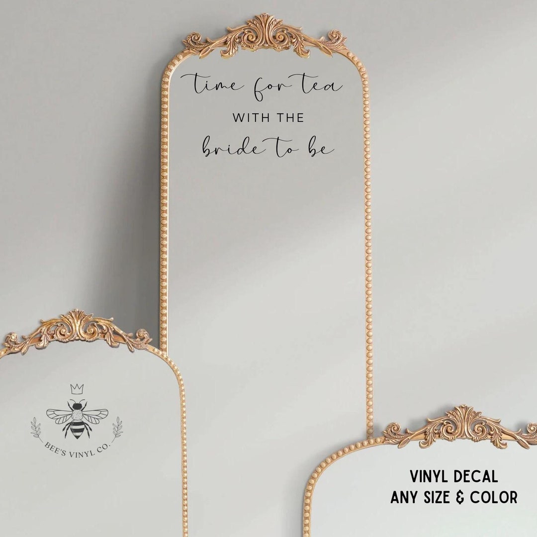 Time for Tea With the Bride to Be Vinyl Decal for Bridal Showers ...