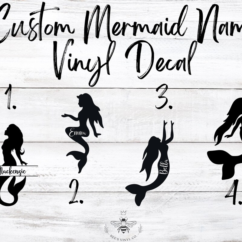 Mermaid Name Decal - Etsy