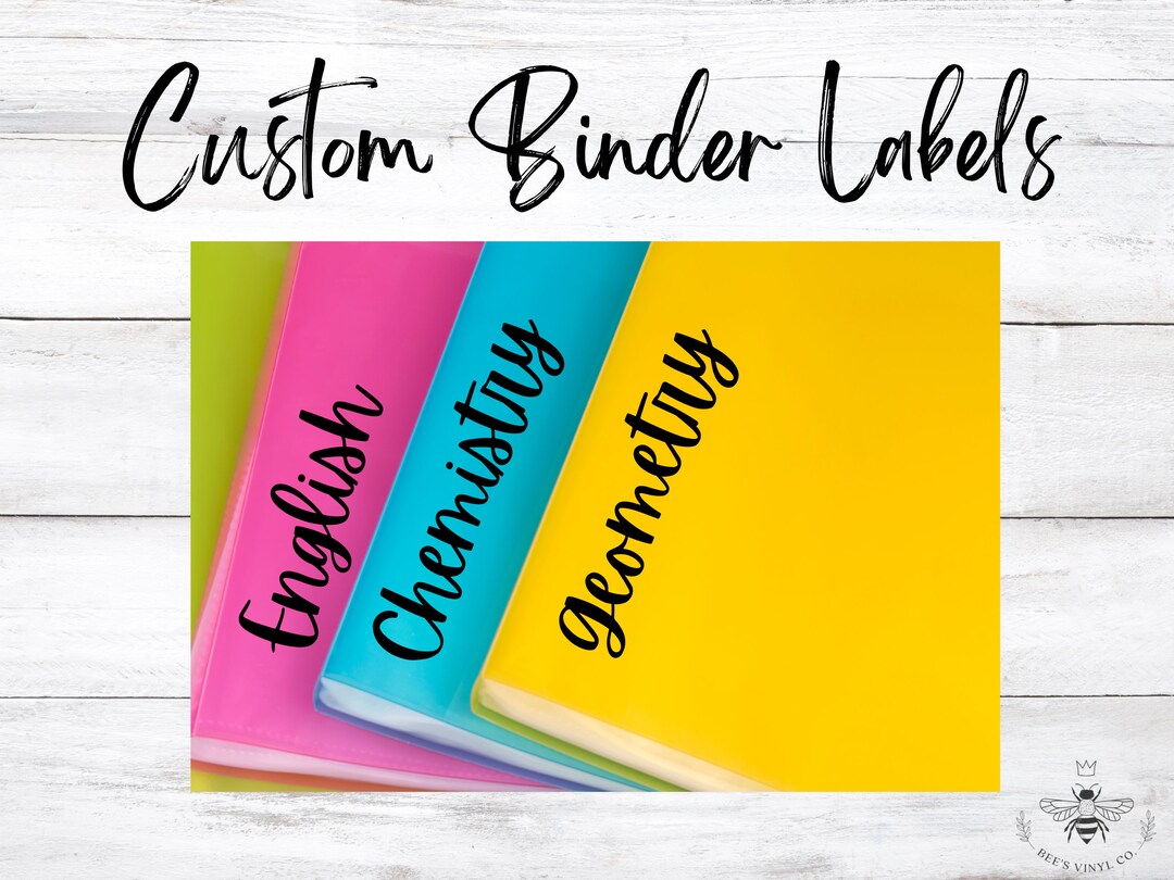 Binder Labels School Labels Custom Stickers for School Organization - Etsy
