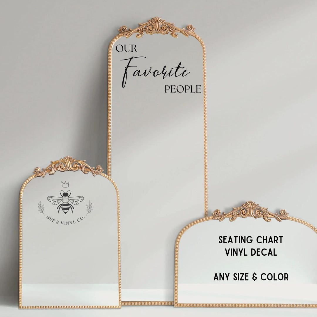 Vinyl Decal for Seating Chart - Our Favorite People - Wedding Sticker ...