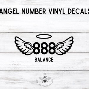 Angel Numbers Vinyl Decal - Choose Your Number, Color, and Size ...