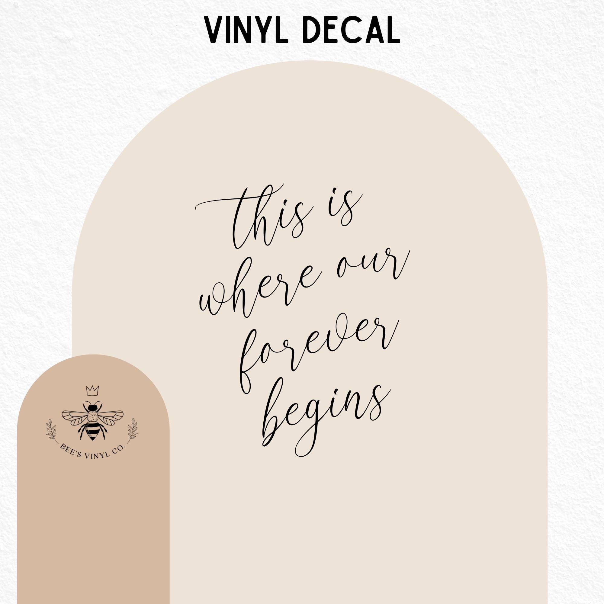 This is Where Our Forever Begins Vinyl Decal - Wedding Decal for ...
