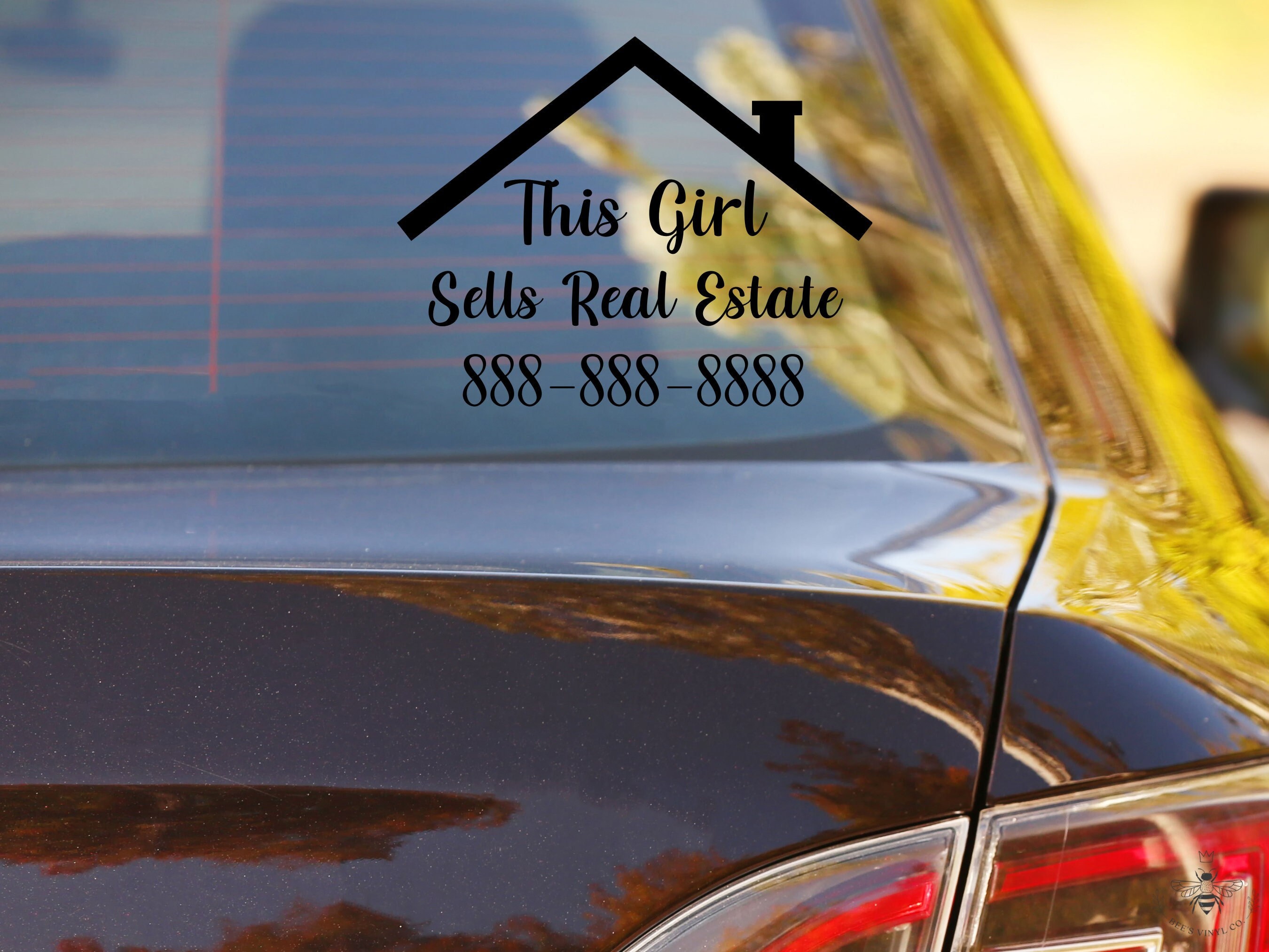 Real Estate Decal - This Girl Sells Real Estate With Your Phone Number ...