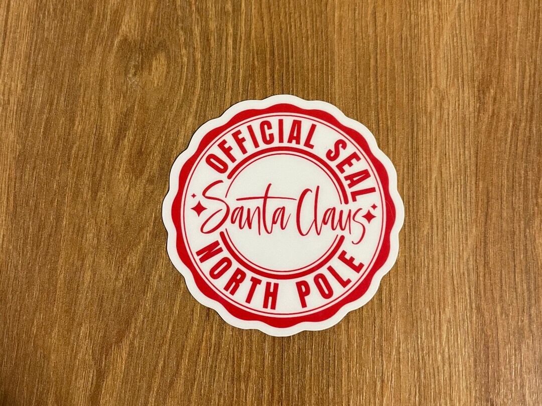 Santa Sticker for Christmas Presents - Official Seal From the North ...
