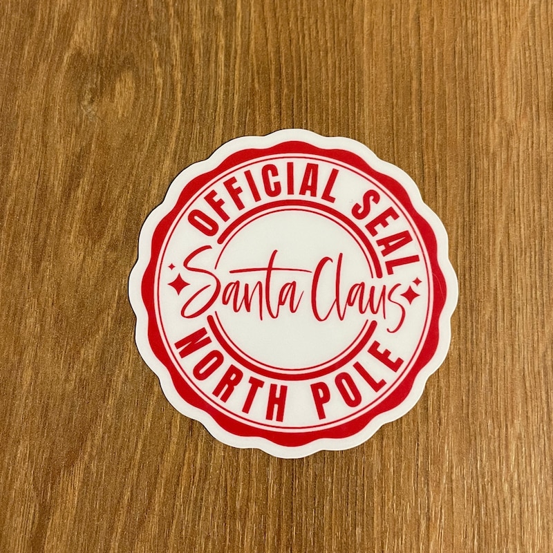 Santa Stickers - Etsy