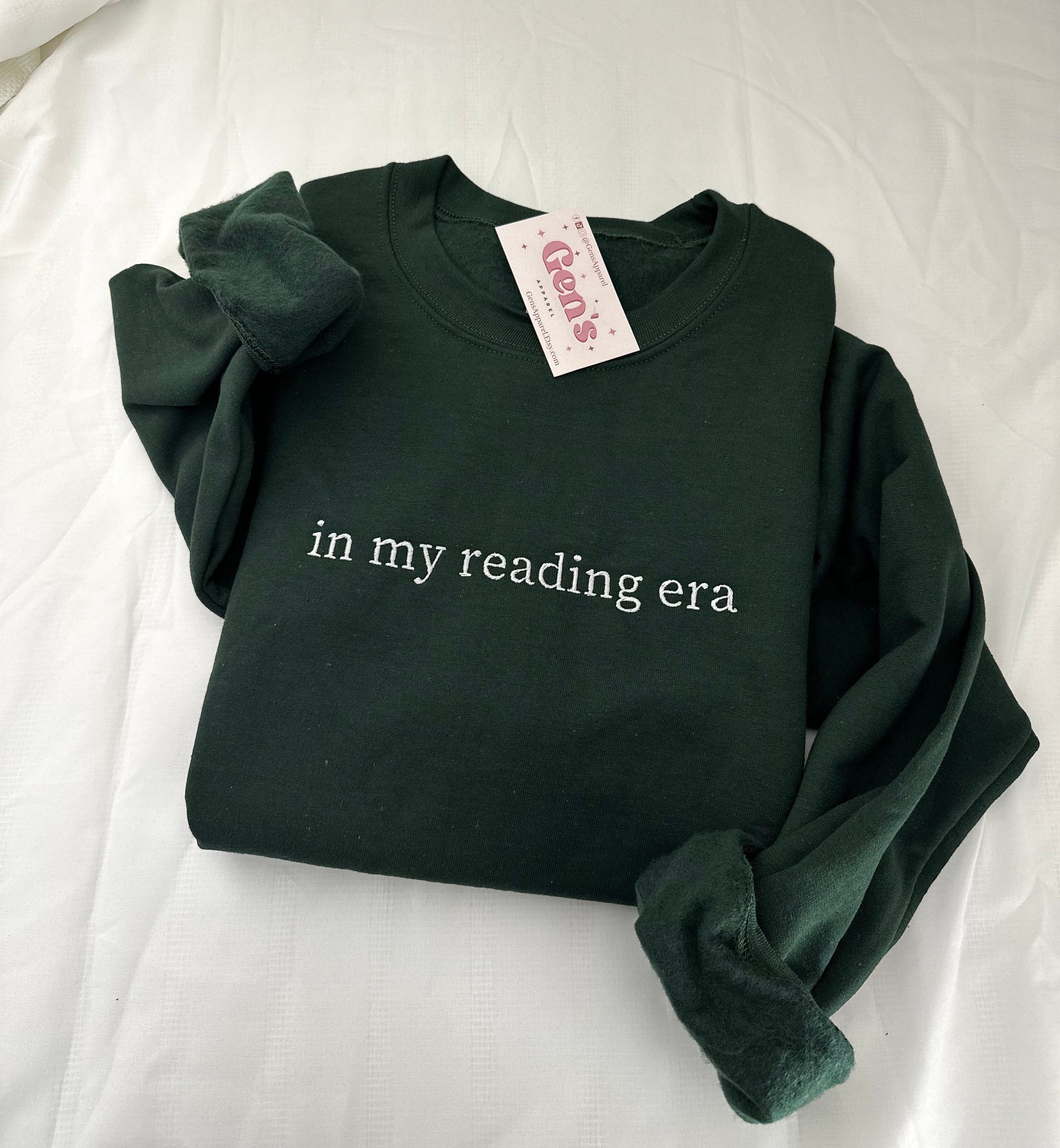 In My Reading Era Embroidered Sweatshirt, Book Lover Sweatshirt ...