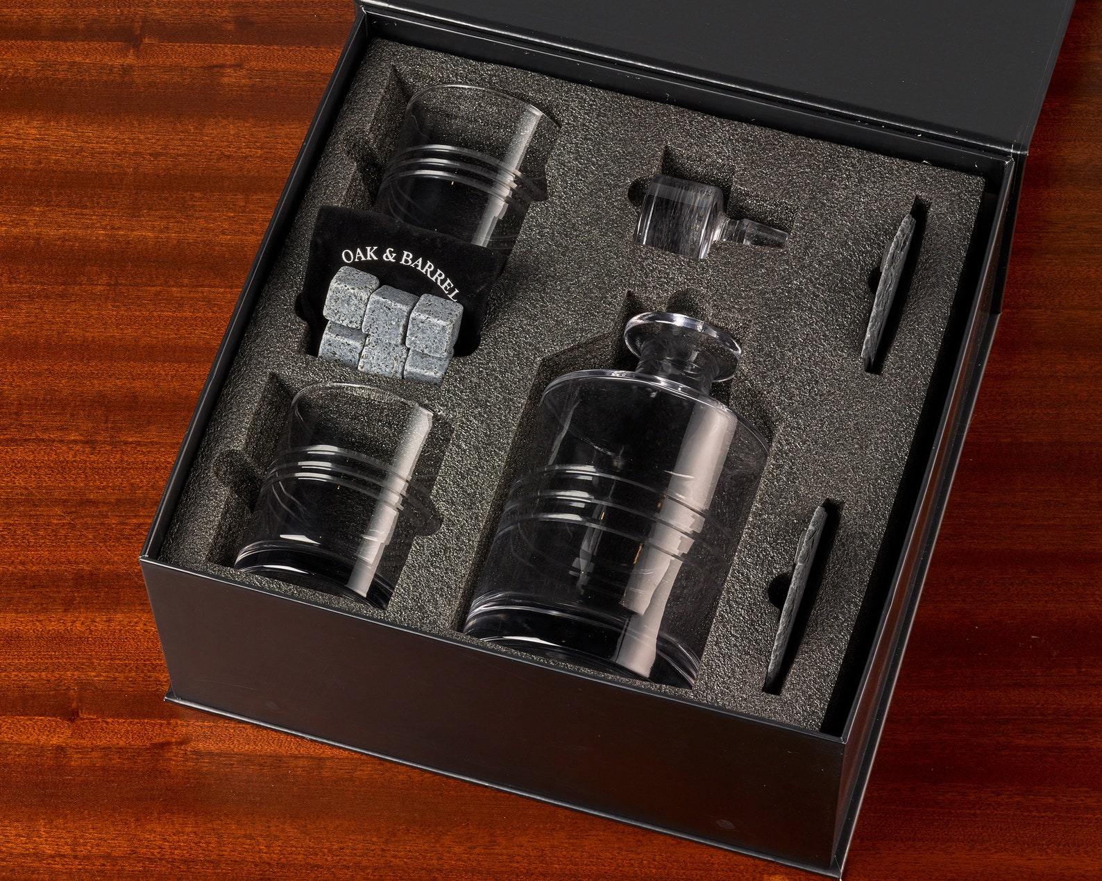 Round Decanter Set | Hand Cut Decanter Set | Decanter Set Gift Box ...