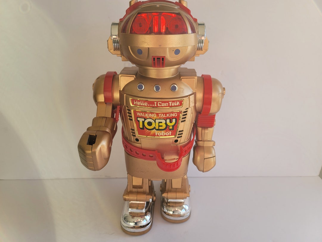 Vintage 1986 Toby Robot Talking Walking Outer Space Toy - Etsy