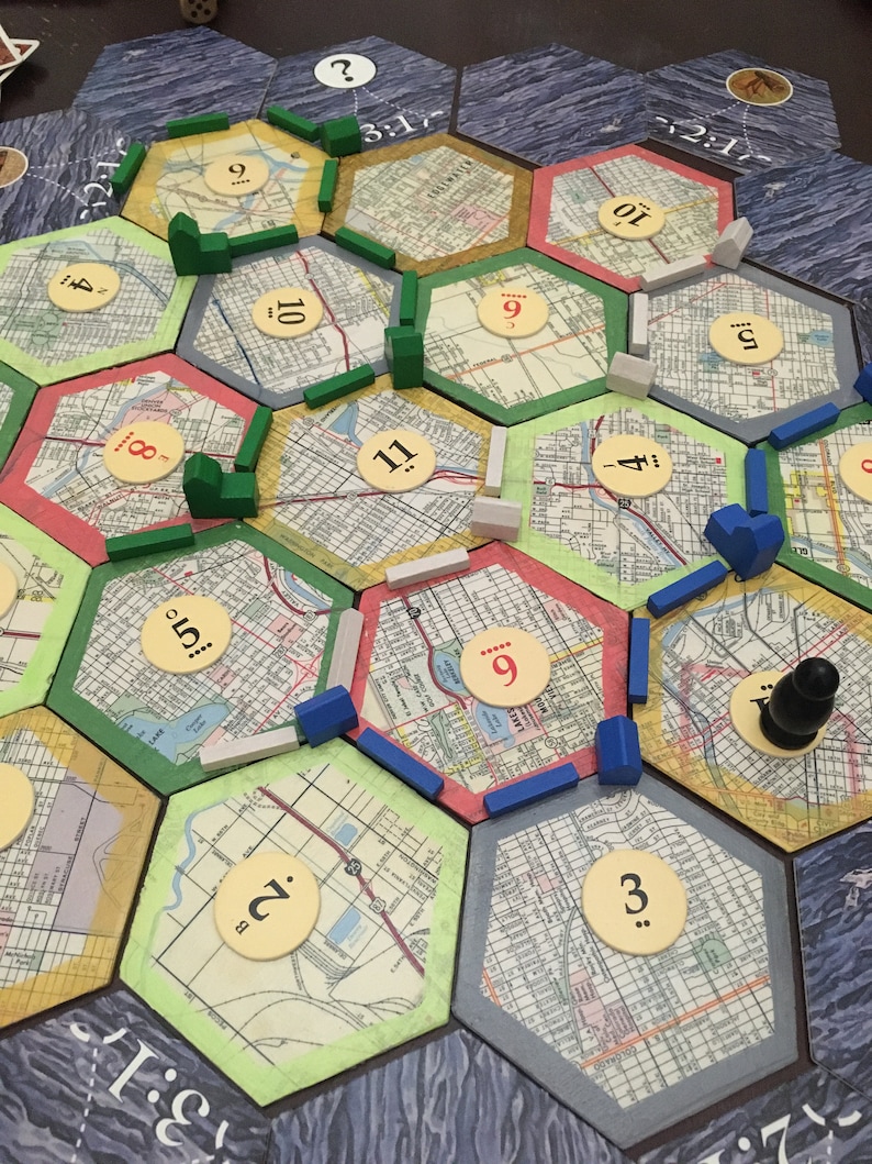 Custom Board Game Map Hexagons -- Play Your Favorite Game With Pieces ...