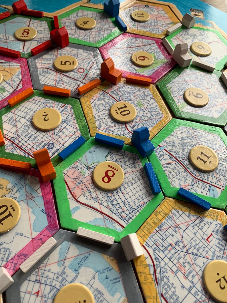 Custom Board Game Map Hexagons -- Play Your Favorite Game With Pieces ...