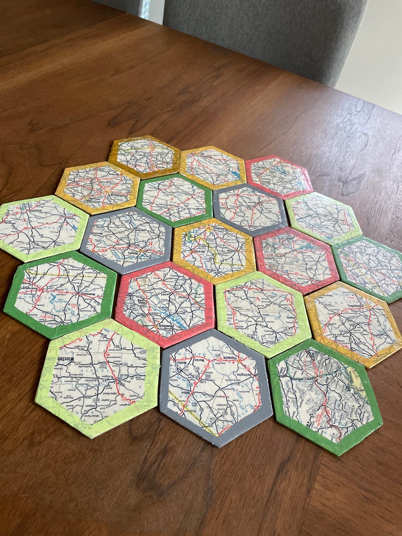 Custom Board Game Map Hexagons -- Play Your Favorite Game With Pieces ...
