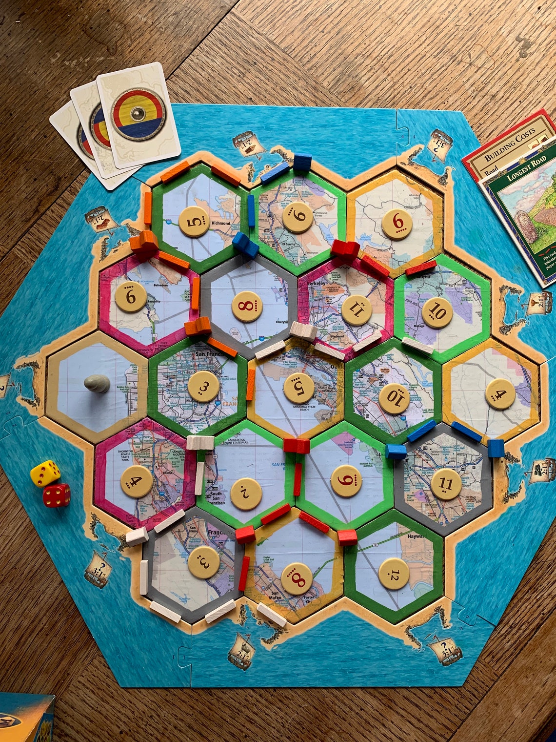 Custom Board Game Map Hexagons -- Play Your Favorite Game With Pieces ...