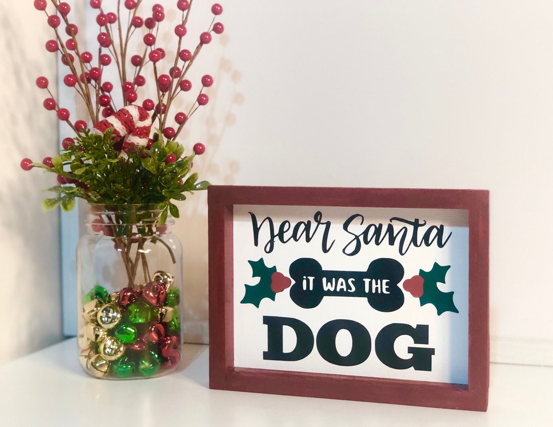 Christmas Dog Sign | Christmas Wood Sign | Christmas Decor | Merry ...