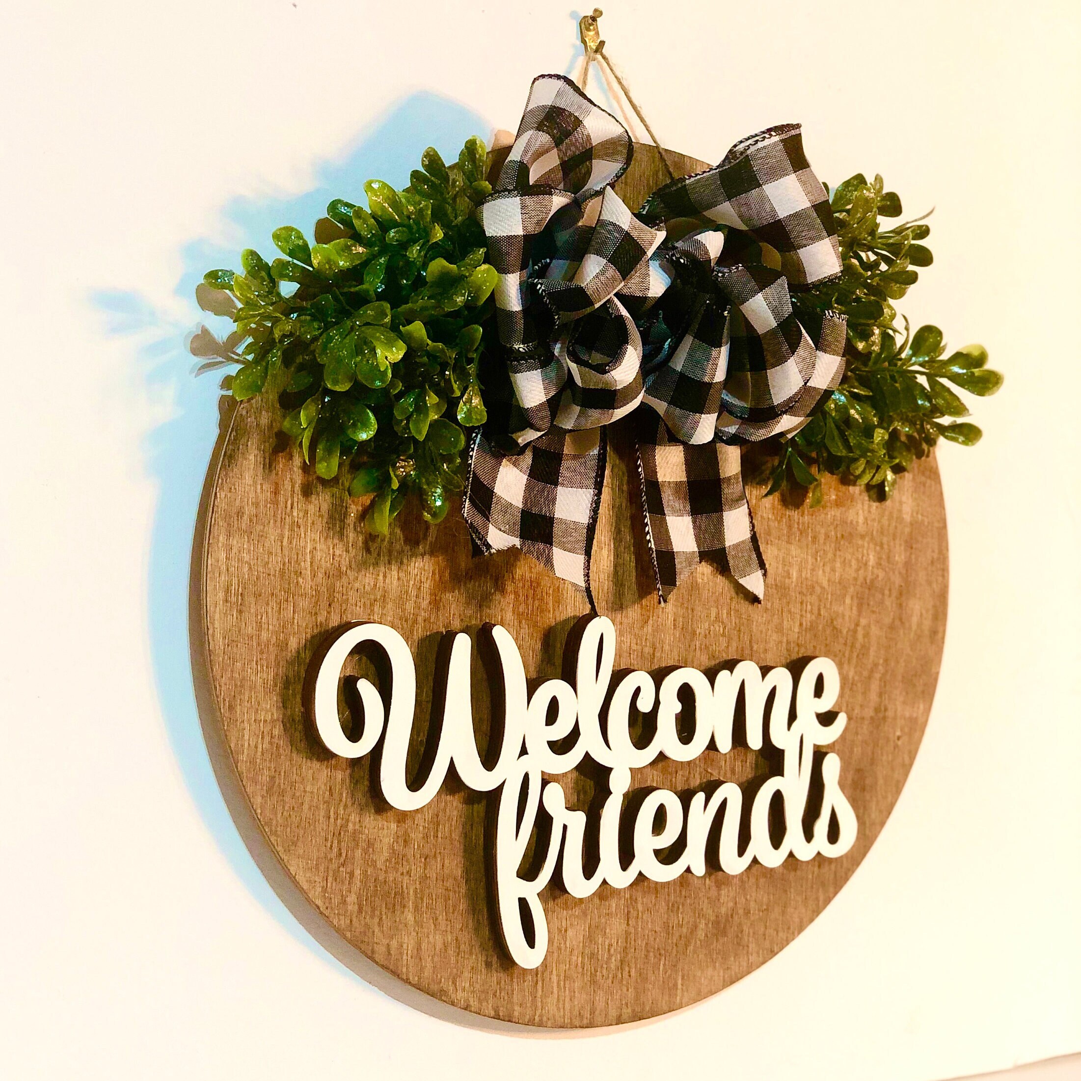 Welcome Front Door Sign | Welcome Friends Sign | Welcome Door Hanger ...