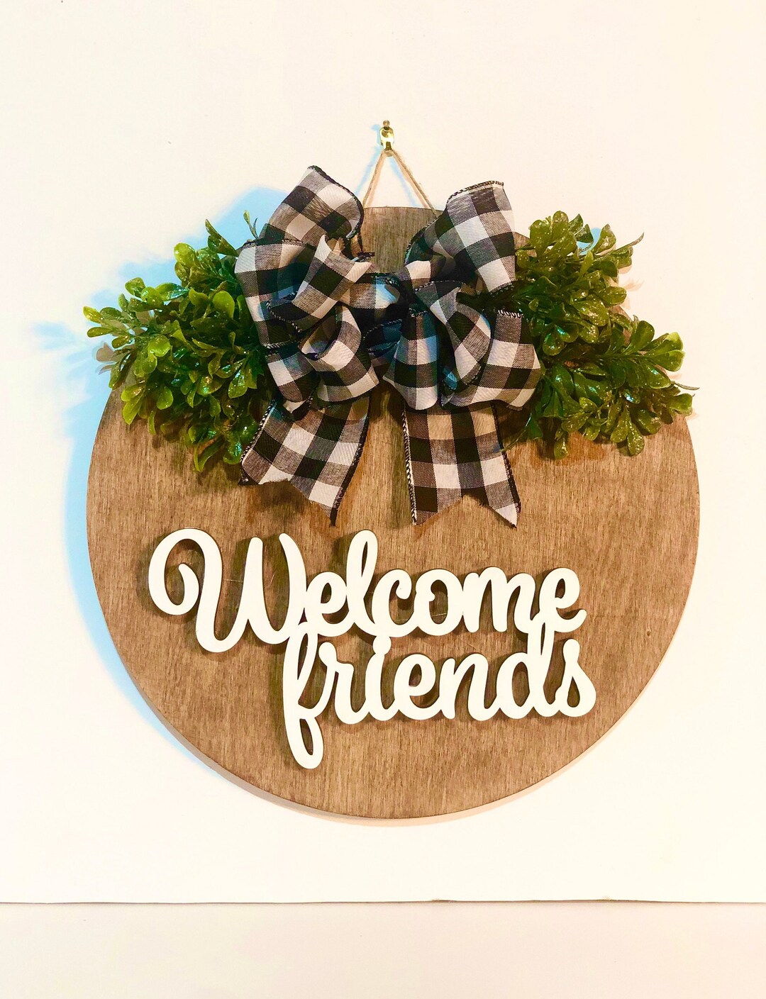 Welcome Front Door Sign | Welcome Friends Sign | Welcome Door Hanger ...