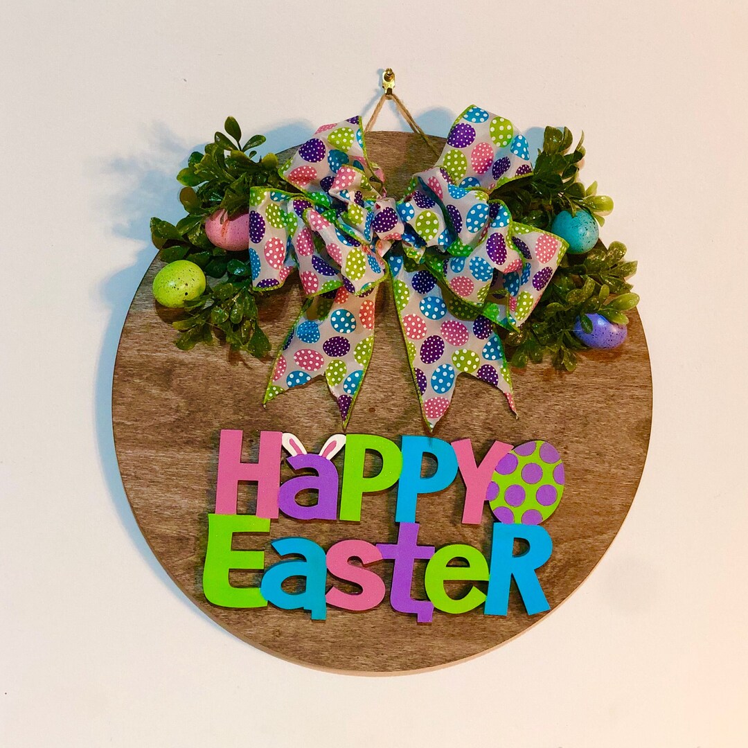 Easter Door Hanger Easter Front Door Decor Easter Wreath Easter Decor ...