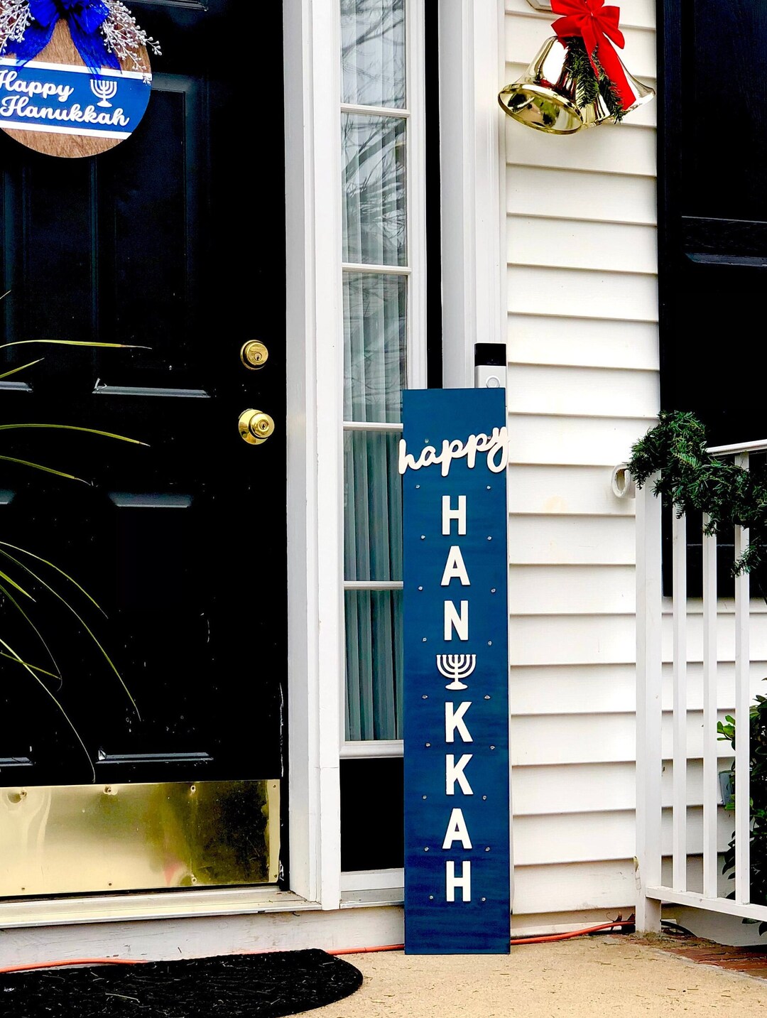 Hanukkah Porch Sign | Light up Hanukkah Sign | Outdoor Hanukkah Sign ...