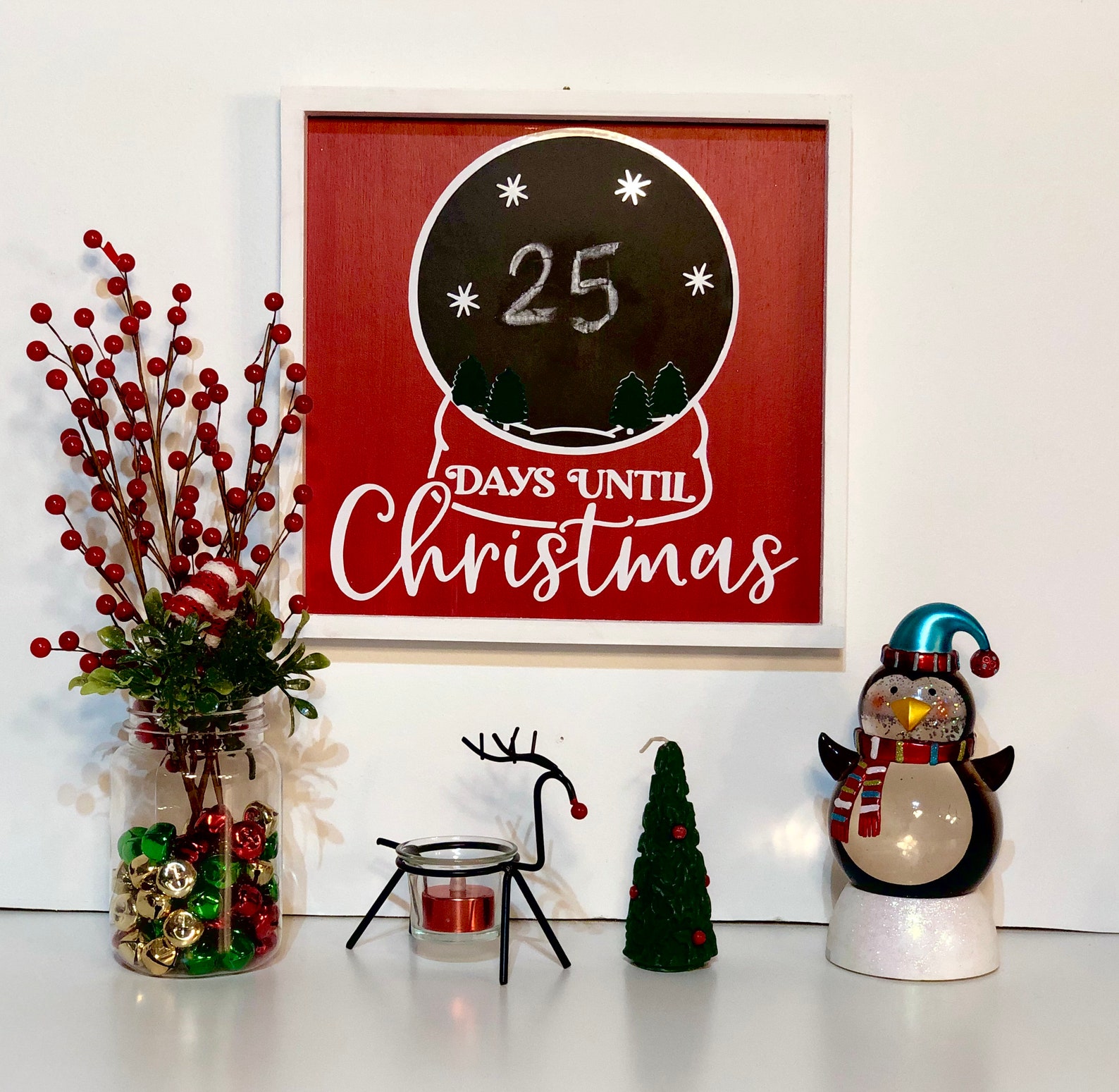 Christmas Countdown Wall Sign | Christmas Countdown | Christmas Wood ...