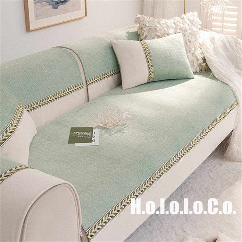 Soft Plush Sofa Coversoft Minimalist Non-slip Washable - Etsy