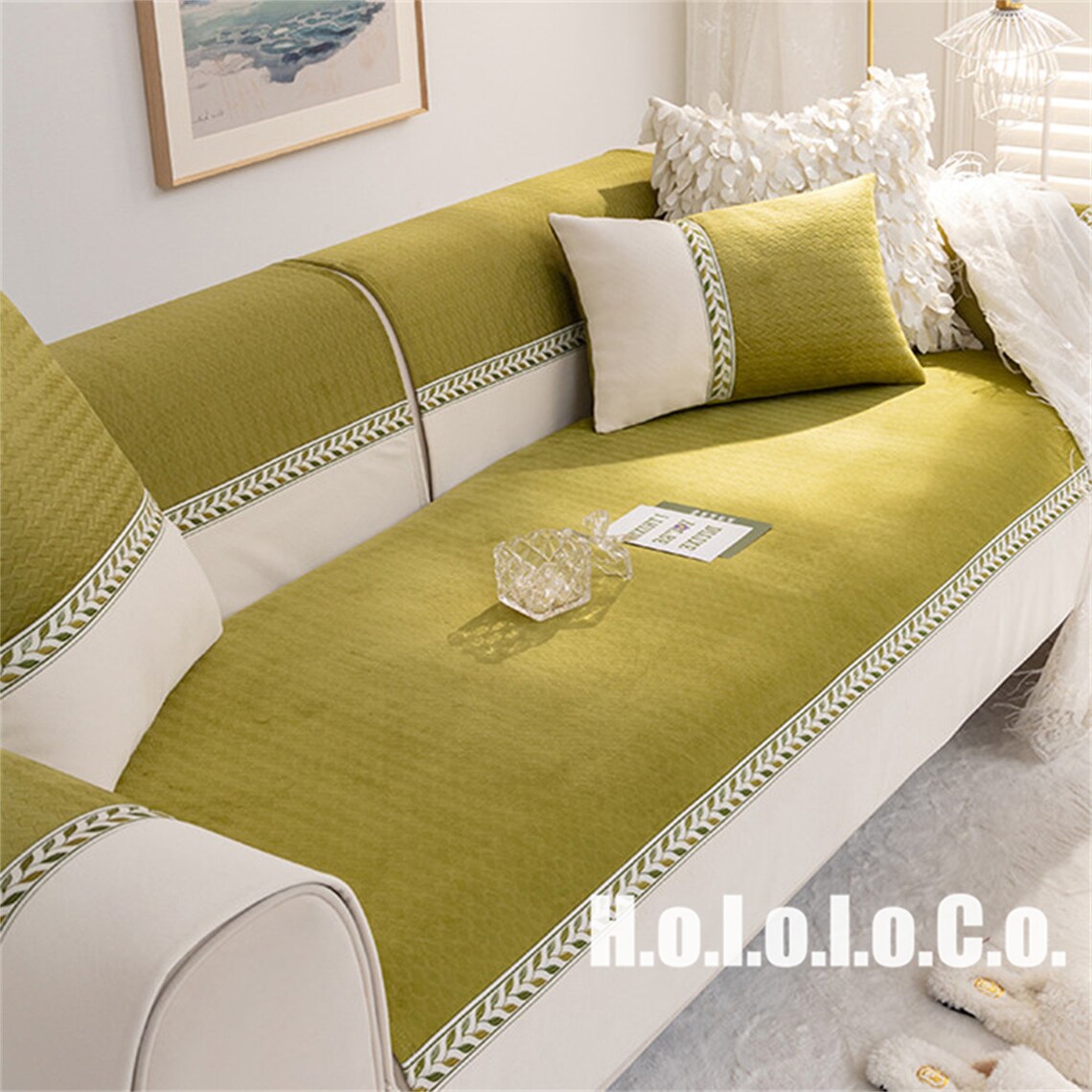 Soft Plush Sofa Coversoft Minimalist Non-slip Washable - Etsy