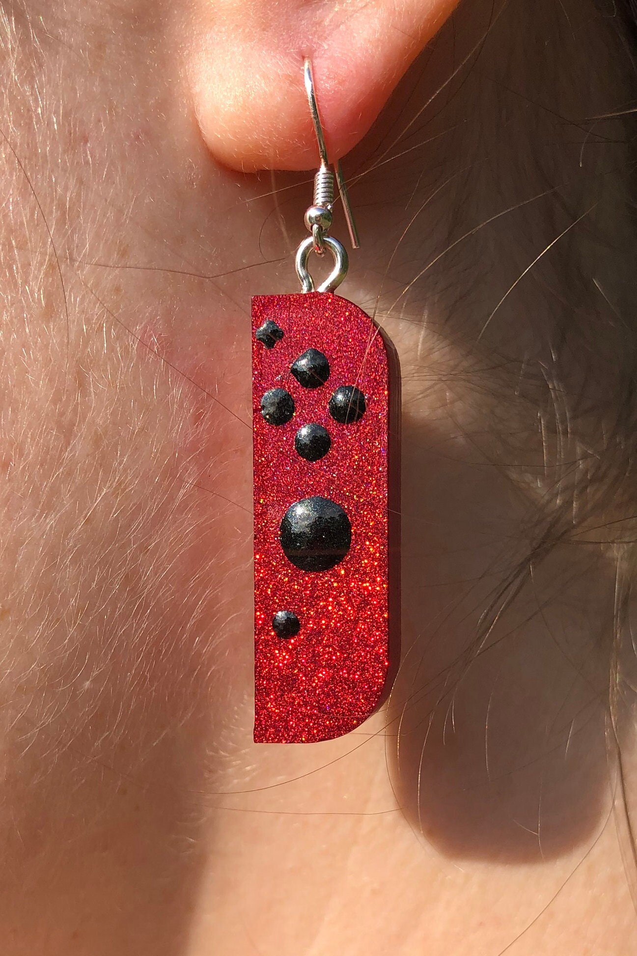 Holographic Red/blue Game Controller Earrings - Etsy