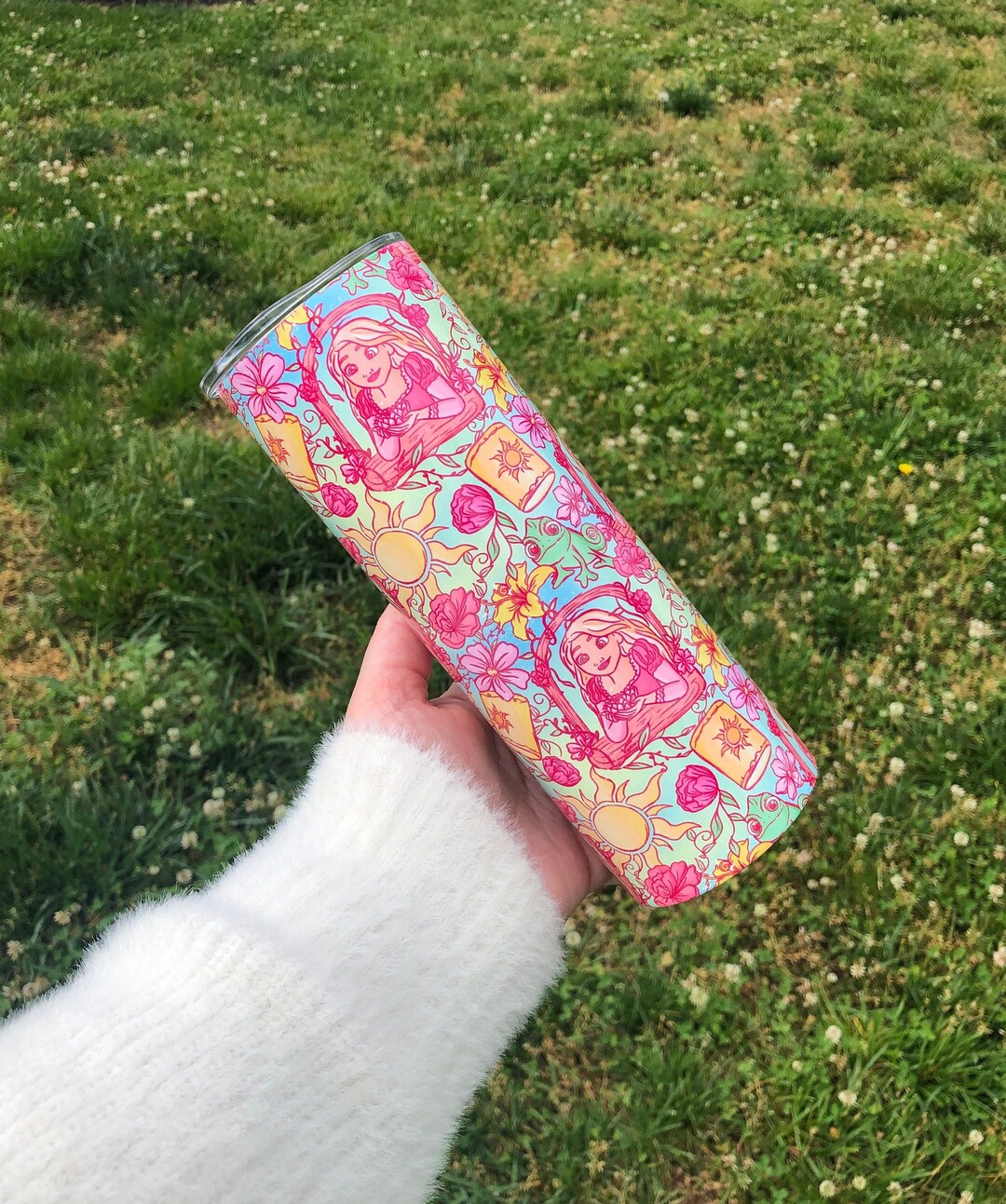 Tangled Rapunzel and Pascal Stainless Steel Tumbler - Etsy