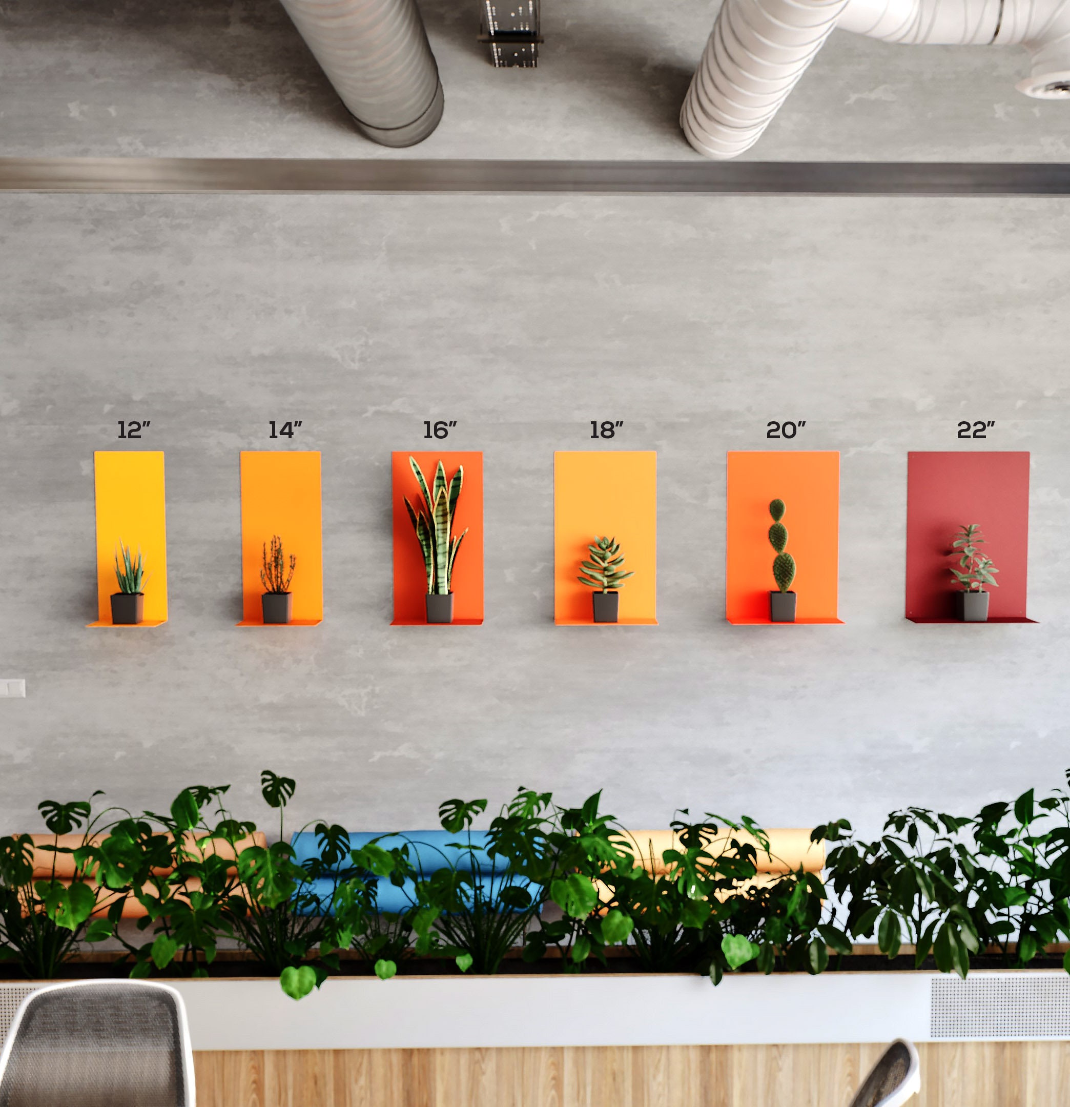 Custom Skyscraper Metal Floating Shelf Elevate Your Space With Vertical ...