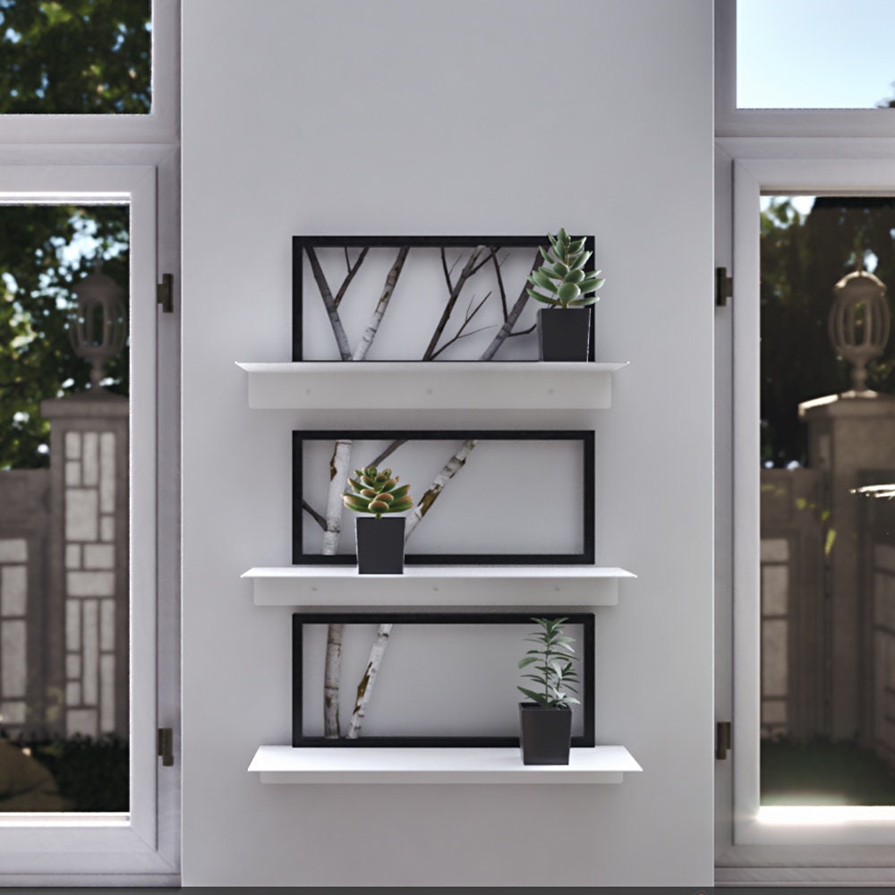 Custom Metal Floating Shelves Heavy Duty Pick Color and Size 14 Gauge ...