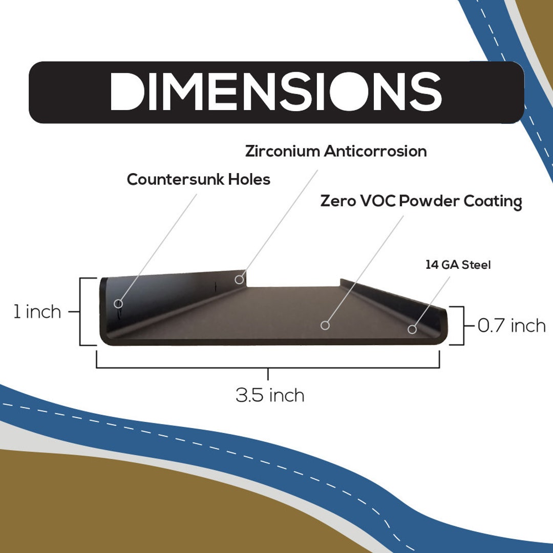 Metal Picture Ledge Shelf Wall Art Display Shelf by Calabasas Decor ...